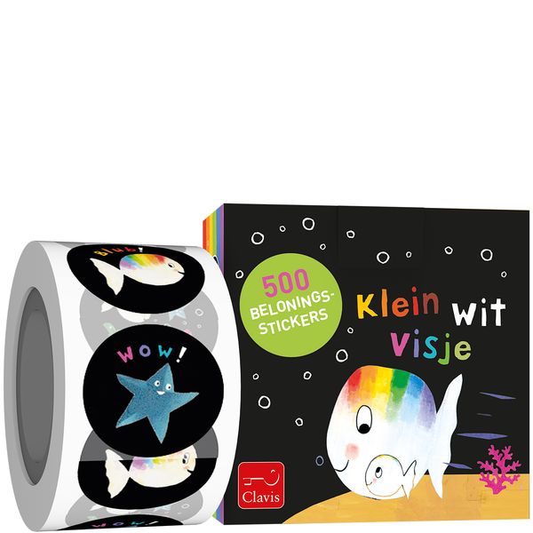 Klein wit visje beloningsstickers | Clavis