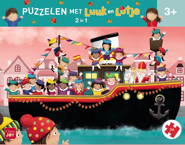 Puzzelen met Luuk en Lotje. 2-in-1-puzzel Sinterklaas | Clavis